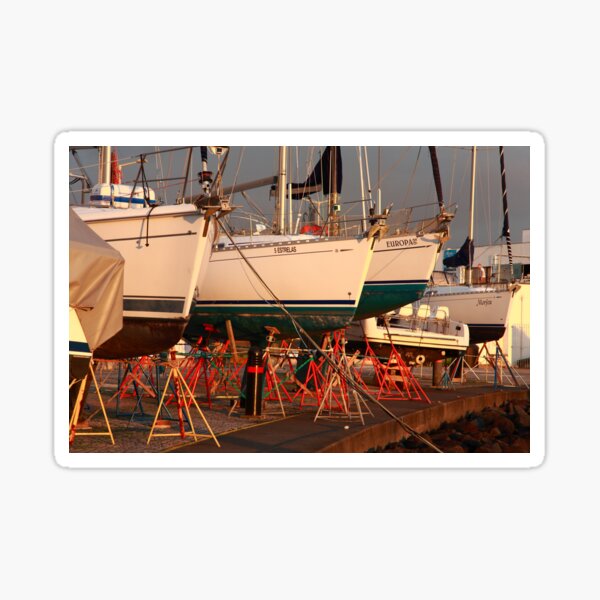 "Some yachts on drydock" Sticker for Sale by gavila | Redbubble