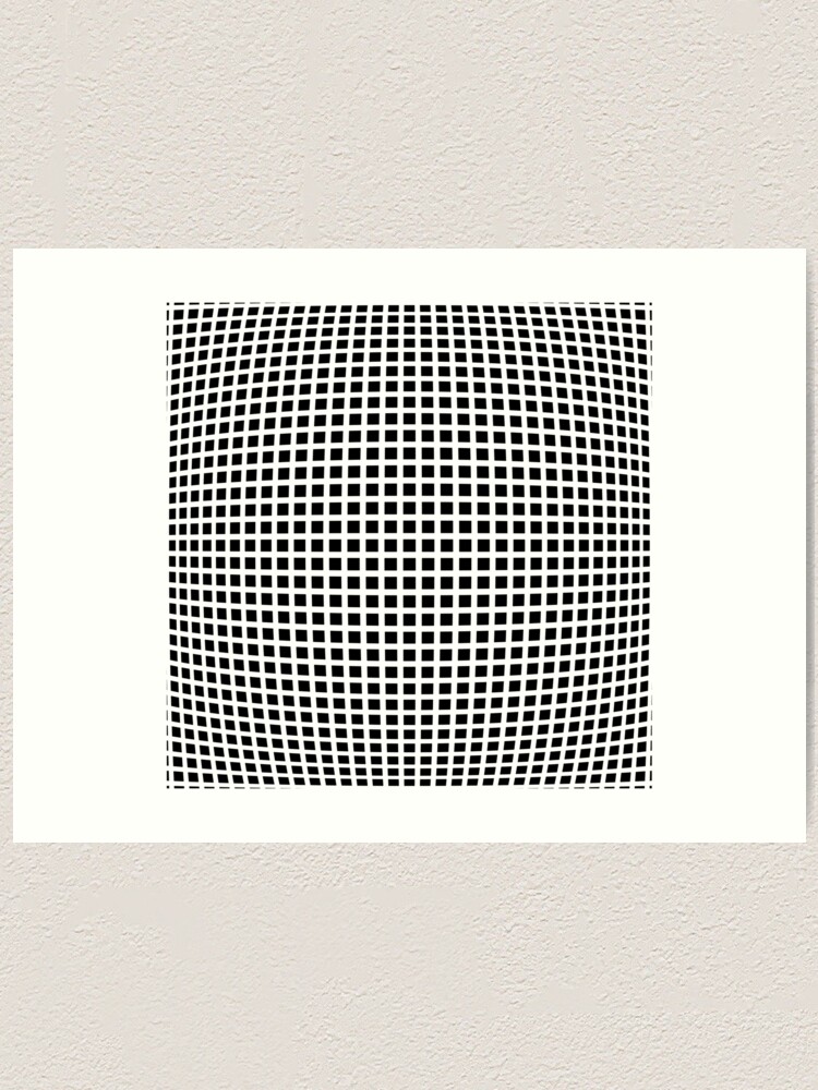 "grid bulge - op art" Art Print by nickvdg | Redbubble