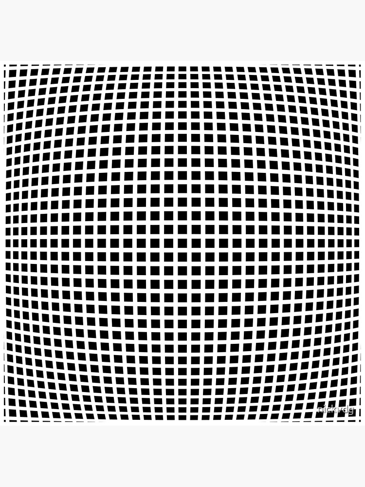 "grid bulge - op art" Art Print by nickvdg | Redbubble