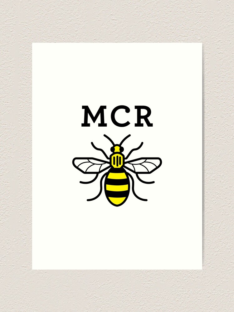 "MCR BEE WORKER SYMBOL & LANDMARK OF MANCHESTER" Art Print by SUBGIRL ...