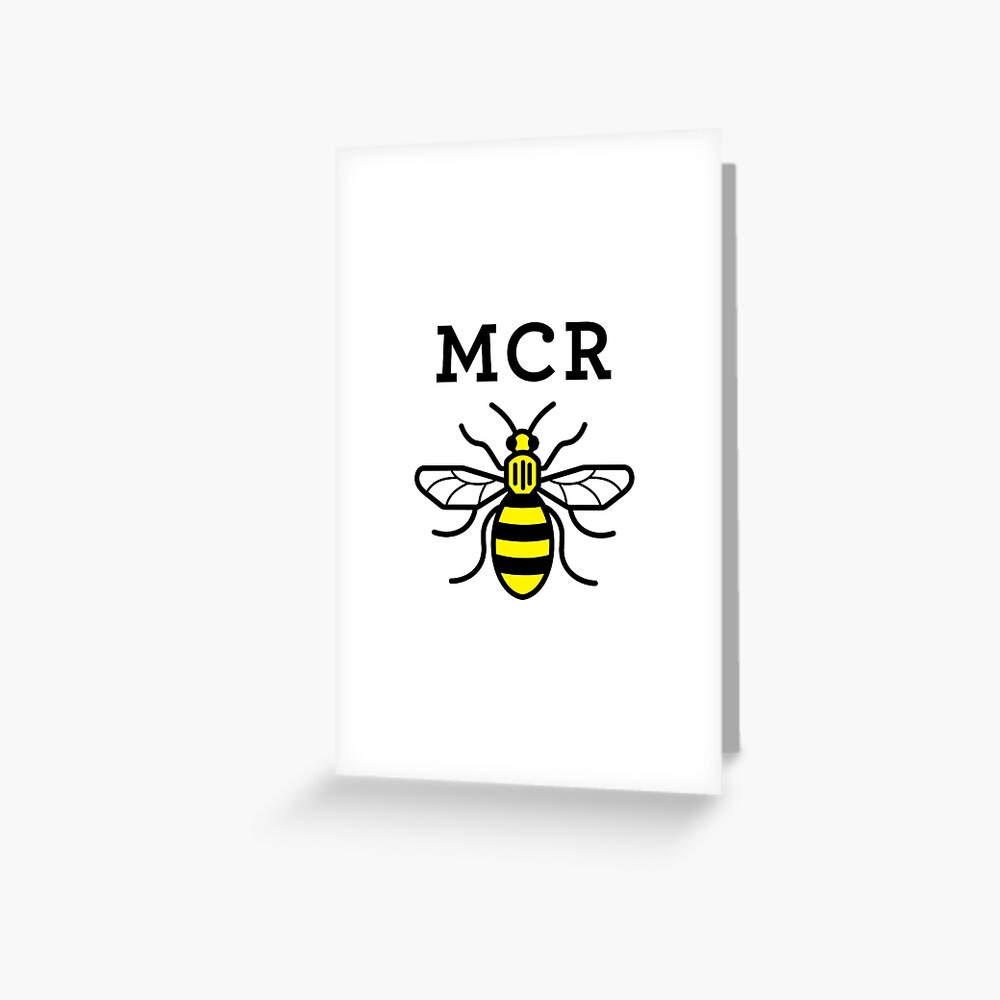 "MCR BEE WORKER SYMBOL & LANDMARK OF MANCHESTER" Greeting Card by ...