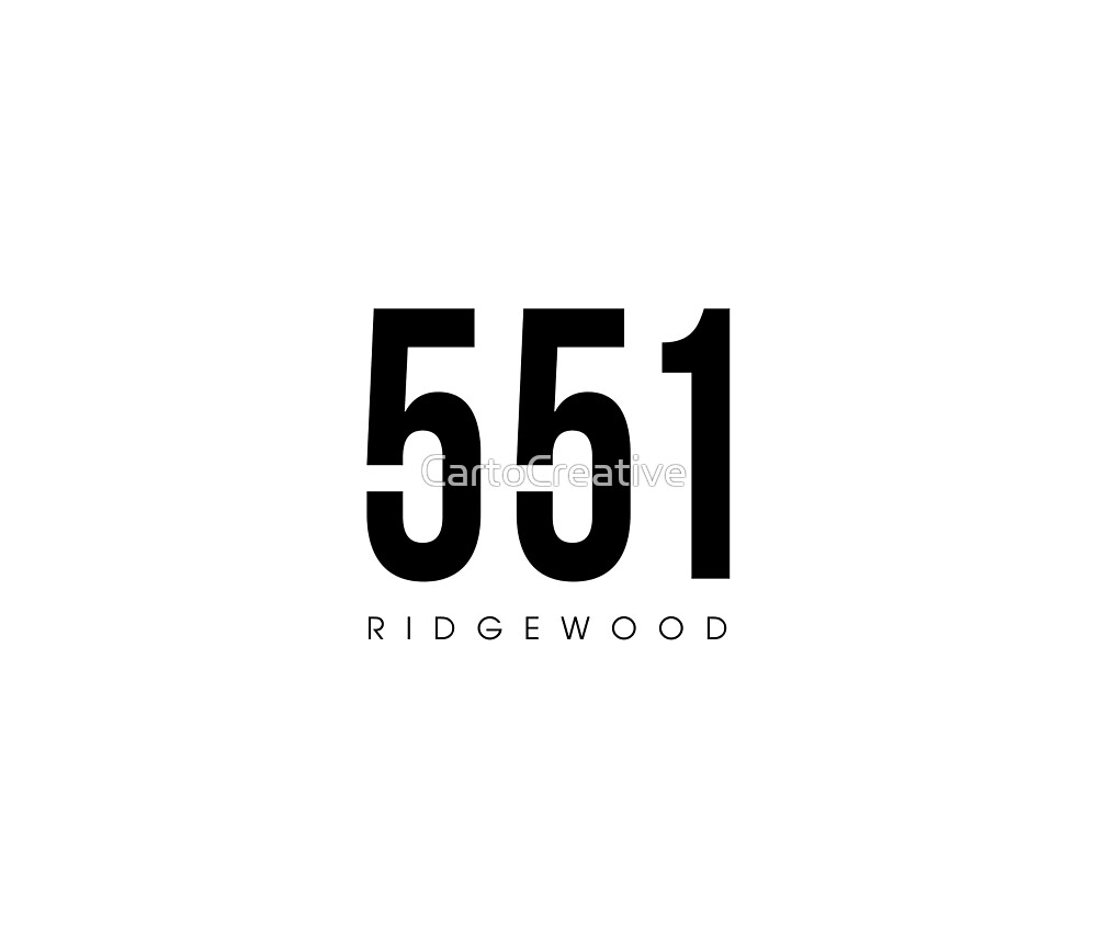 "Ridgewood, NJ - 551 Area Code design" by CartoCreative | Redbubble