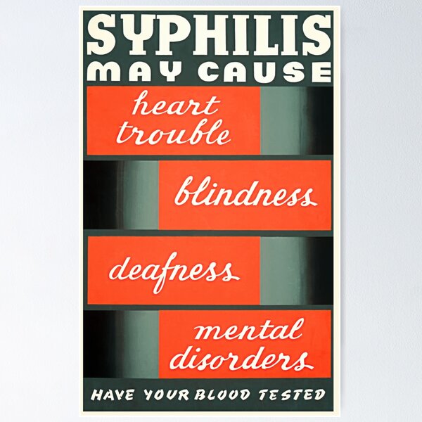 "Restored WPA Public Health Poster for Syphilis Awareness - Green ...