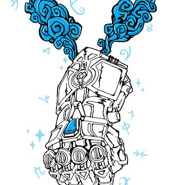 "HexTech Gauntlet" Sticker for Sale by NinjaKlee | Redbubble