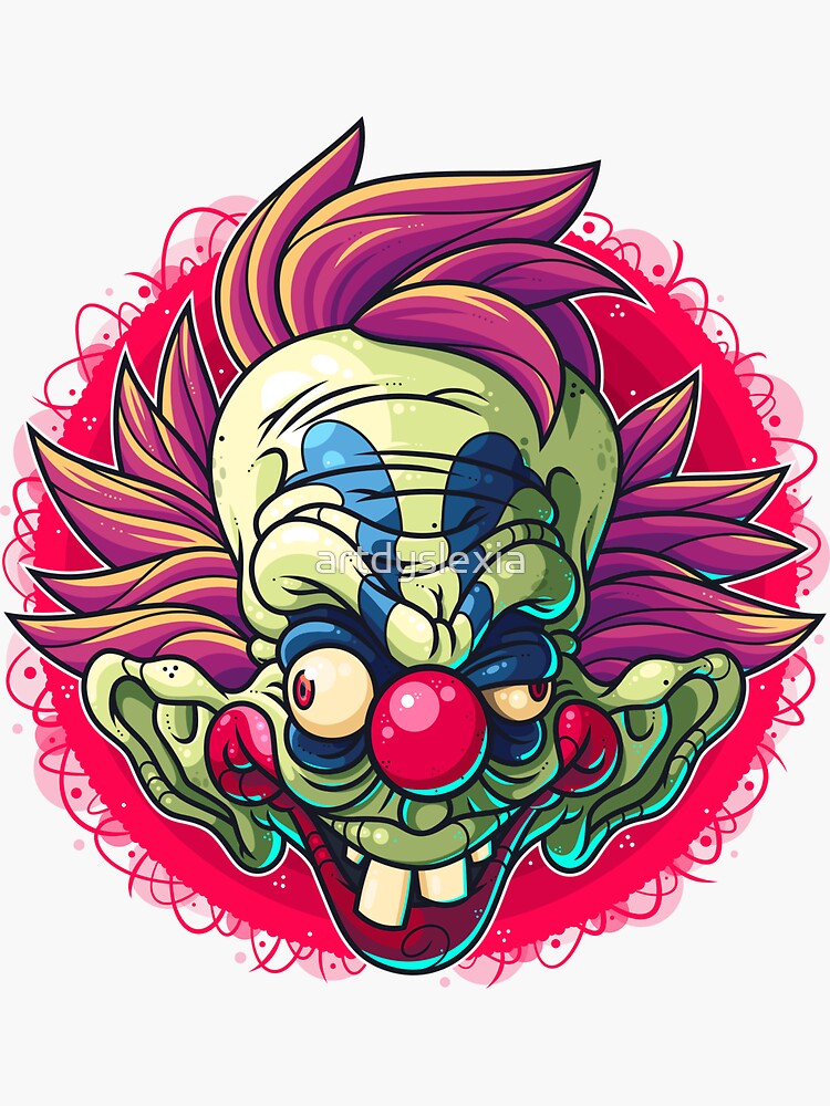 "Killer Clown" Sticker for Sale by artdyslexia | Redbubble
