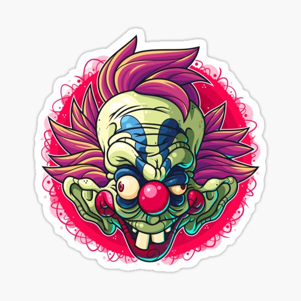 "Killer Clown" Sticker for Sale by artdyslexia | Redbubble