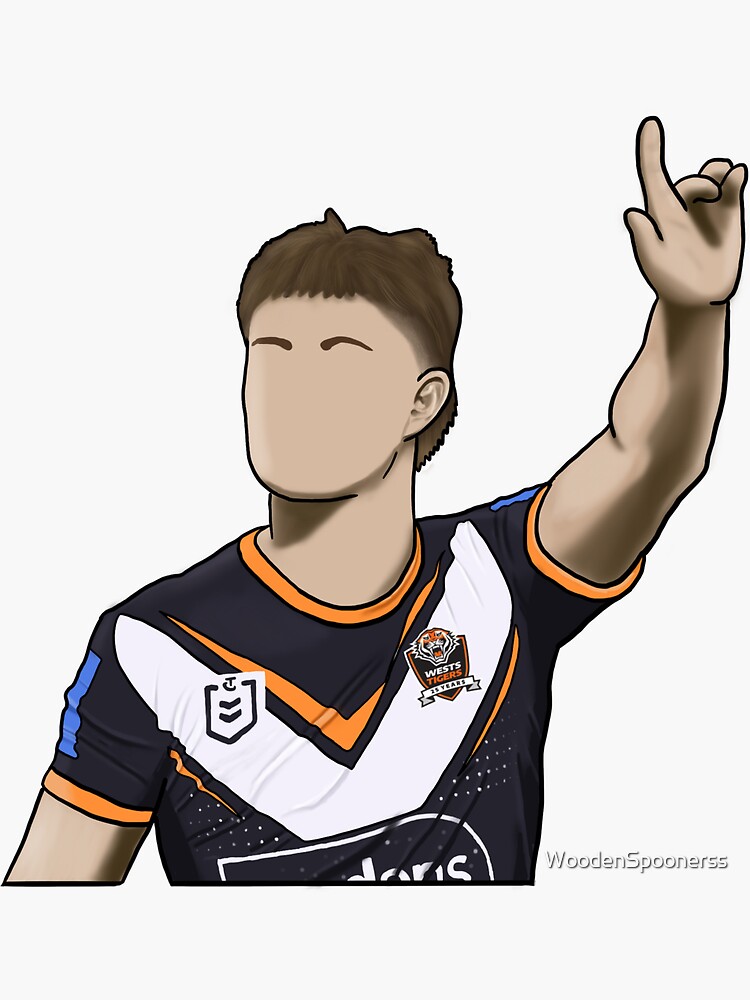 "LACHIE GALVIN WESTS TIGERS NRL RUGBY LEAGUE" Sticker for Sale by ...