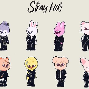 "STRAY KIDS (SKZOO) All Members Giant Outfits Set " Sticker for Sale by ...