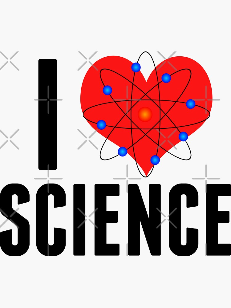"I Love Science" Sticker for Sale by elishamarie28 | Redbubble