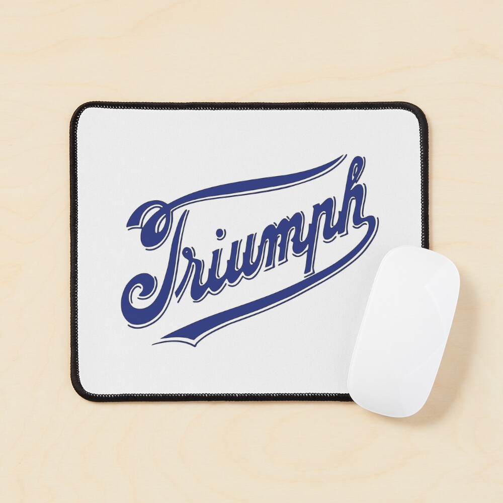 "Triumph blue calligraphic logo" Sticker for Sale by enzoade | Redbubble