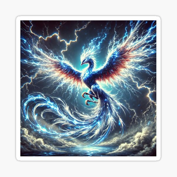 "Phoenix Fantasy Art | Voltage Ascendancy" Sticker for Sale by ...