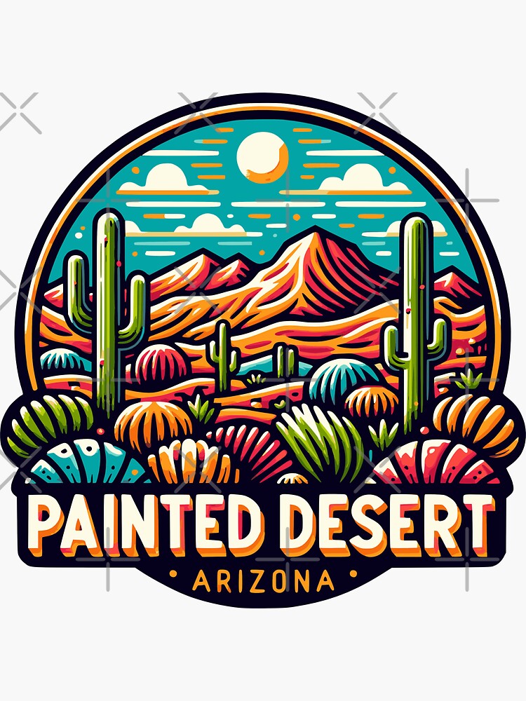 "Painted Desert Arizona" Sticker for Sale by RayCrimson | Redbubble