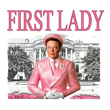 "Funny Elon First Lady, Elonia Musk, Funny Trump Christmas" Sticker for ...