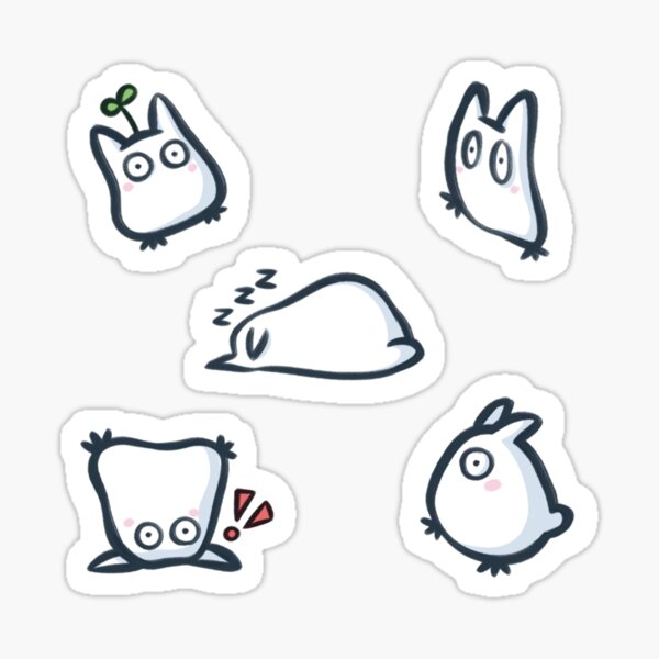 "Totoro sticker pack" Sticker for Sale by ghouIia | Redbubble