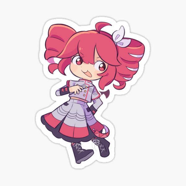 "Kasane Teto - Chibi" Sticker by FafaMeow | Redbubble