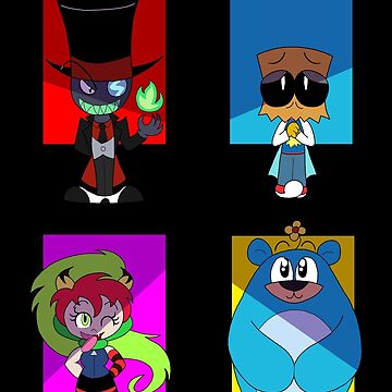 "Chibi Villains!" Sticker for Sale by tietoons | Redbubble