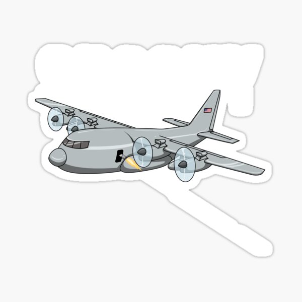 "AC-130 Spooky Gunship Military Airplane Spooky C130 Gear" Sticker for ...