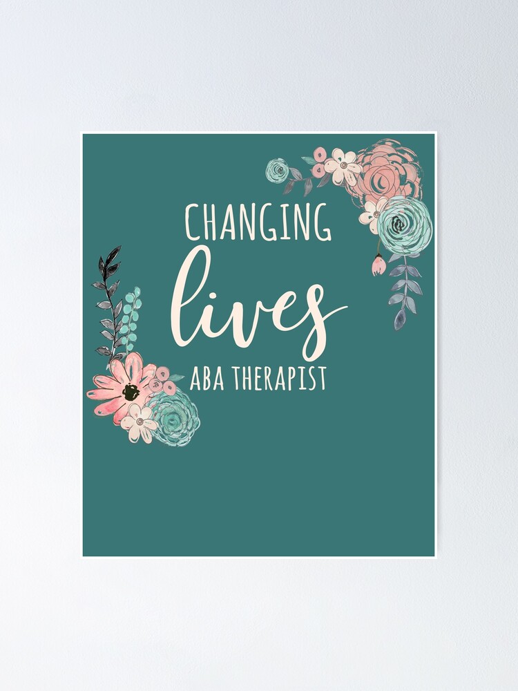 "ABA Therapist Gifts Autism Teacher" Poster by HappyEdenCo | Redbubble