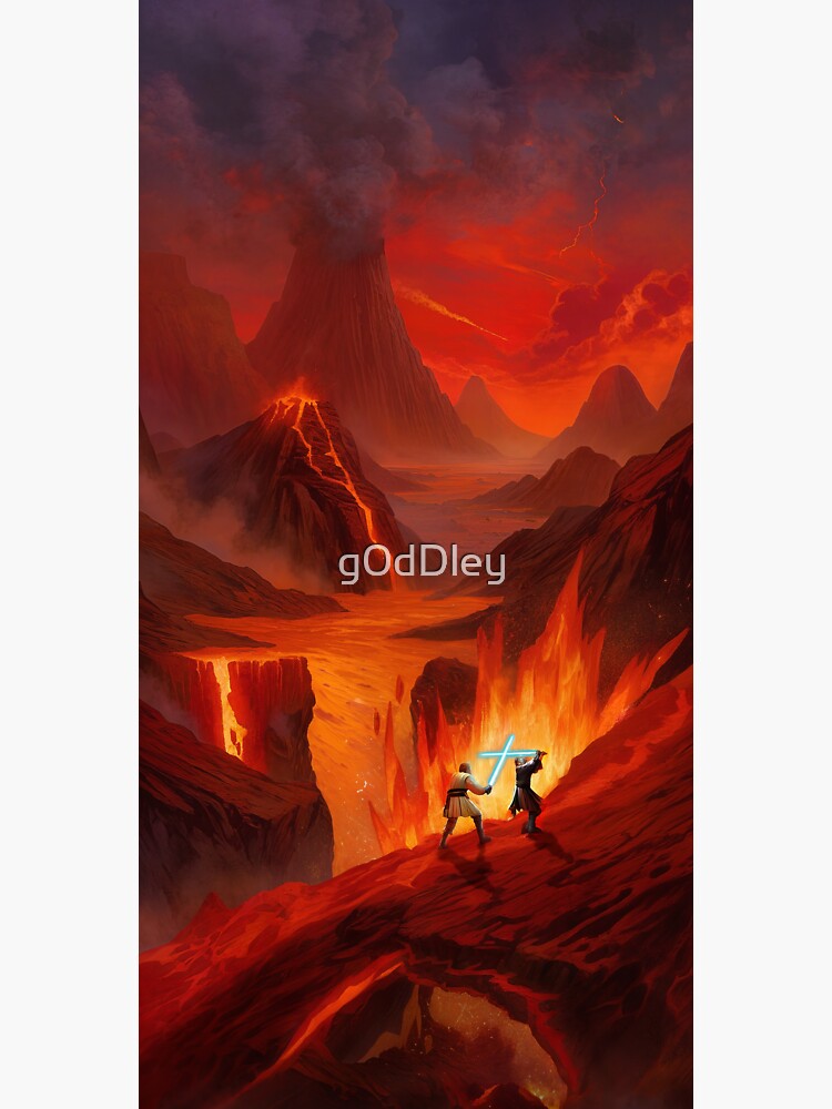 "Battle on Mustafar Concept Art" Sticker for Sale by g0dDley | Redbubble