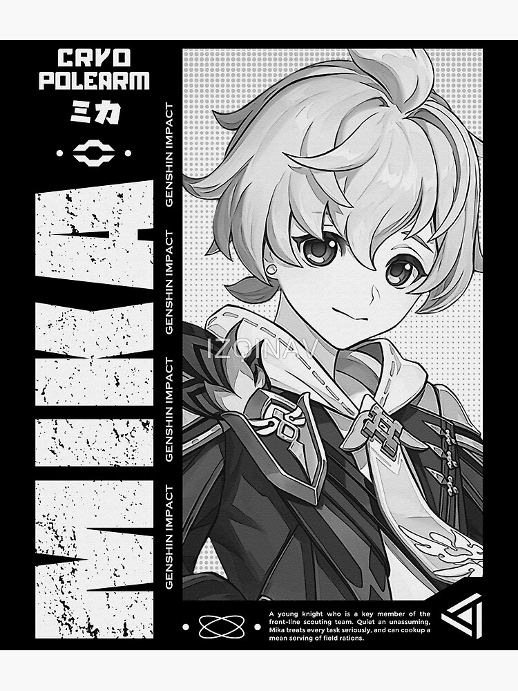 "Mika - Genshin Impact V.3 white ver" Art Print for Sale by ...