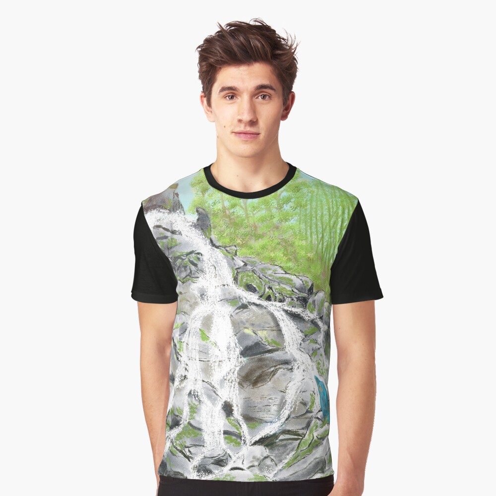 "A magnificent and beautiful waterfall and a blue bird - save the ...