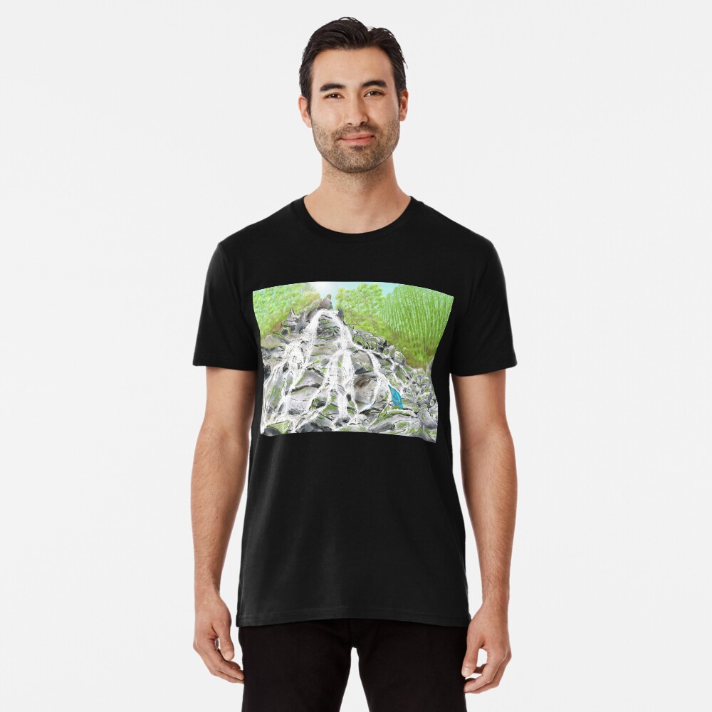 "A magnificent and beautiful waterfall and a blue bird - save the ...