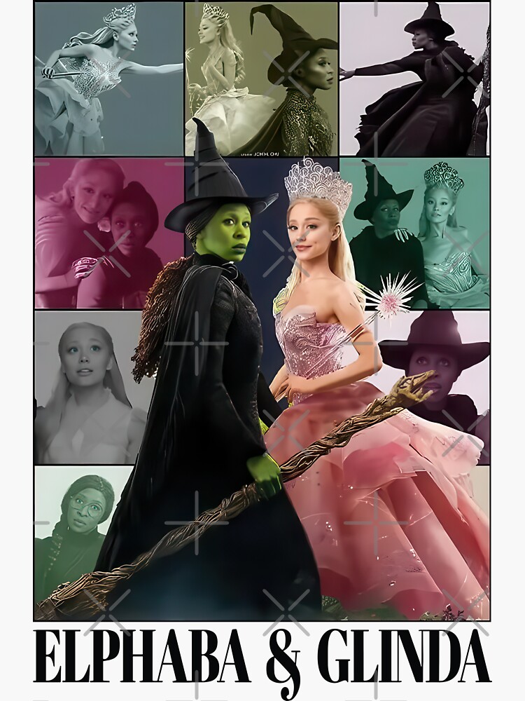 "Elphaba And Glinda The Eras Tour" Sticker for Sale by aoroonn | Redbubble