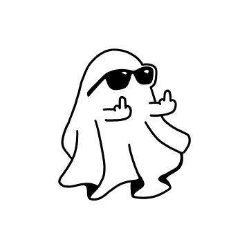 "cool angry ghost " Sticker for Sale by Chlosstickers | Redbubble