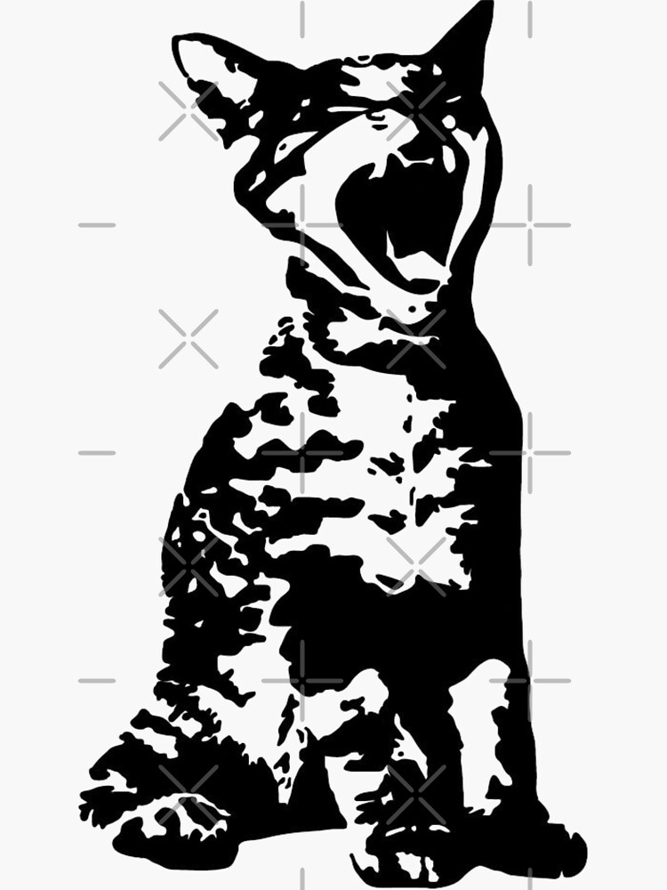 "deftones cat Sticker" Sticker for Sale by BadmintonArt | Redbubble