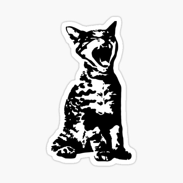 "deftones cat Sticker" Sticker for Sale by BadmintonArt | Redbubble