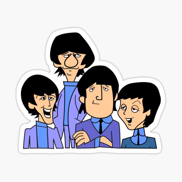 "The Beattles - Cartoon" Sticker for Sale by Burak Kucukparmaksiz ...