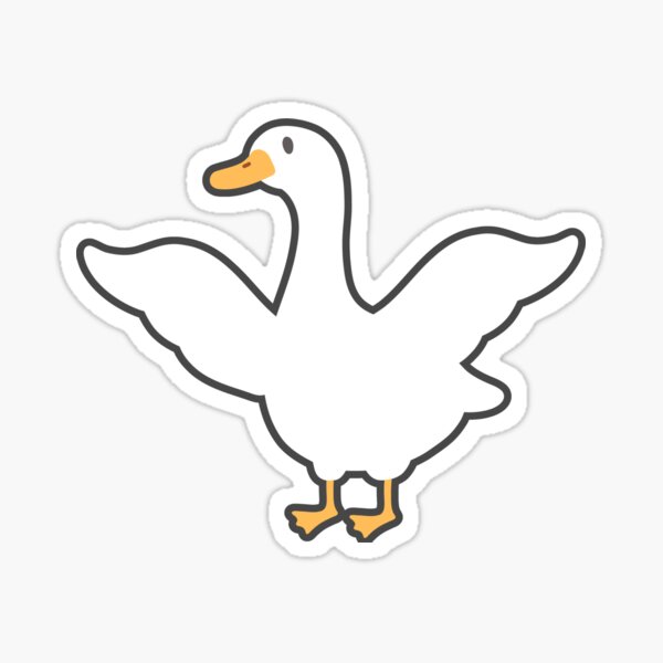 "Flappy Pekin Duck" Sticker for Sale by Reelyfishing | Redbubble