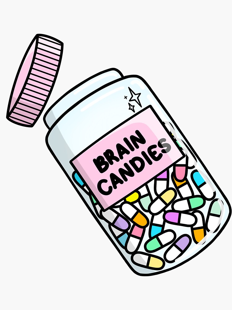 "Brain Candies" Sticker for Sale by CatsandChaos | Redbubble