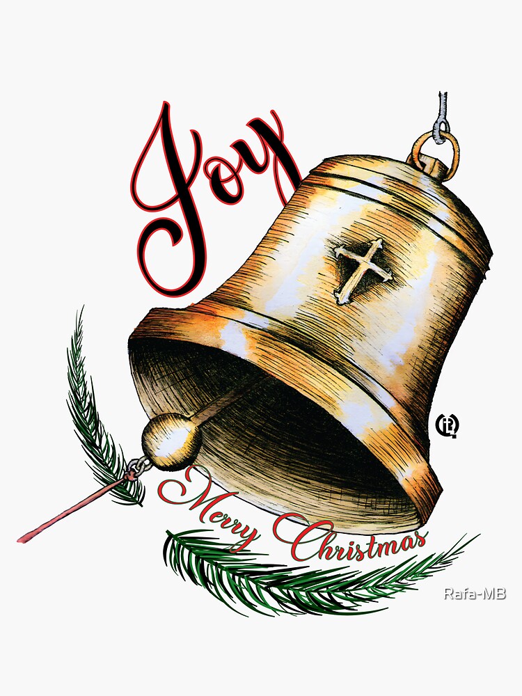 "Christmas Bell: Joy and the proclamation of the birth of Jesus" Sticker for Sale by Rafa-MB ...