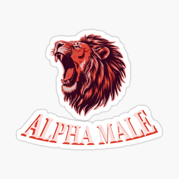 "Alpha Male Lion" Sticker for Sale by GetRockerz | Redbubble