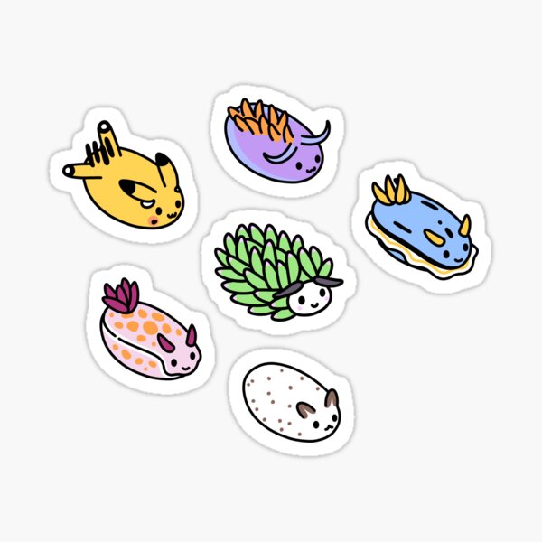 "Cute Sea Slugs" Sticker for Sale by littlemandyart | Redbubble