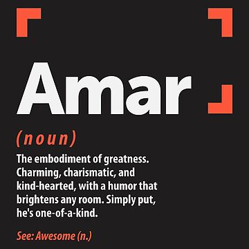 "Amar Definition Personalized Name Amar" Poster for Sale by cidolopez ...