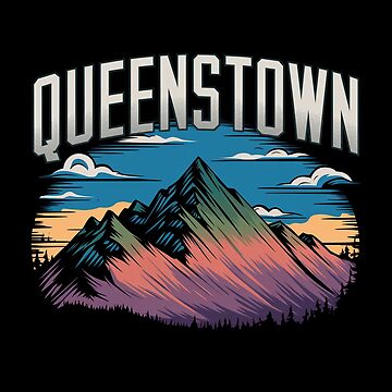 "Queenstown New Zealand Mountain" Sticker for Sale by PullixArt | Redbubble