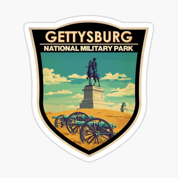 "Gettysburg National Military Park Illustration Travel Art Badge ...