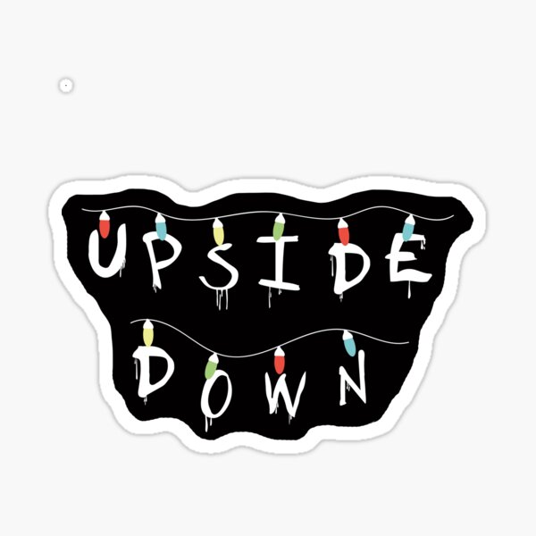"STRANGER THINGS LIGHTS (white letters)" Sticker for Sale by ...