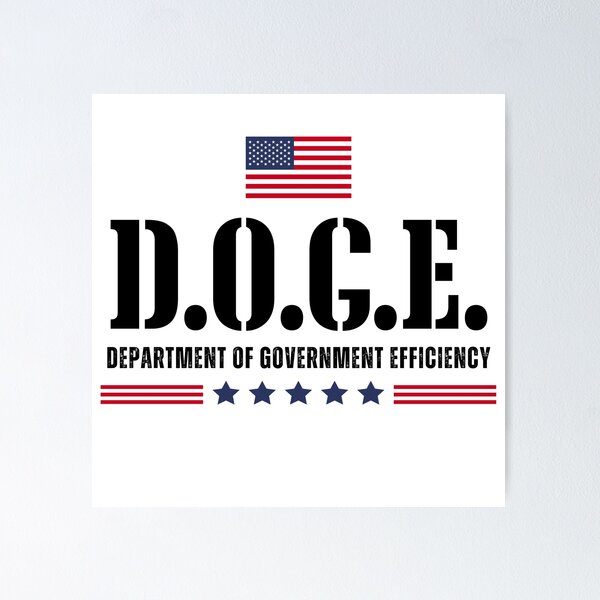 "DOGE, Department of Government Efficiency" Poster for Sale by ...