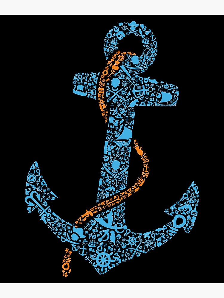 "Pirate Anchor" Poster by inkedtee | Redbubble
