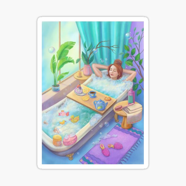 "Time to relax" Sticker for Sale by ArtLazareva | Redbubble