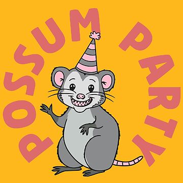 "Possum Party Funny Animal" Sticker for Sale by Irvan Maulana | Redbubble