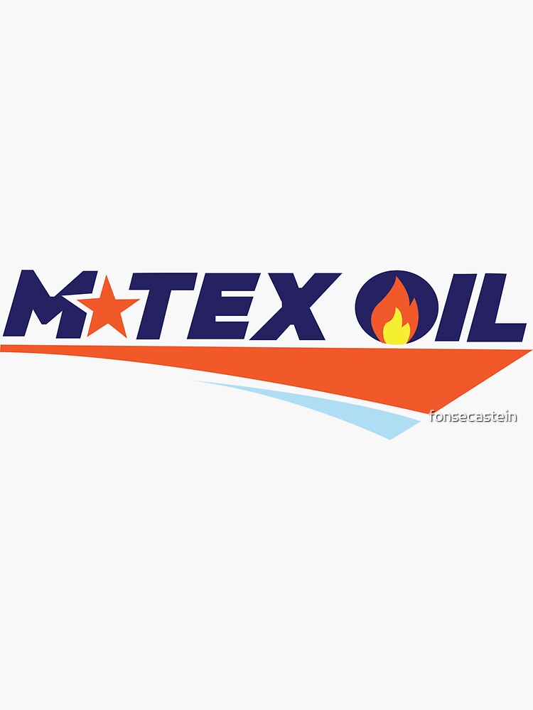 "M TEX OIL LOGO" Sticker for Sale by fonsecastein | Redbubble