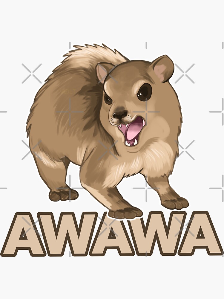 "Hyrax awawa" Sticker for Sale by VoltSketches | Redbubble