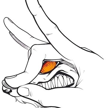 "Copy of kon hand sign" Sticker for Sale by splindo | Redbubble