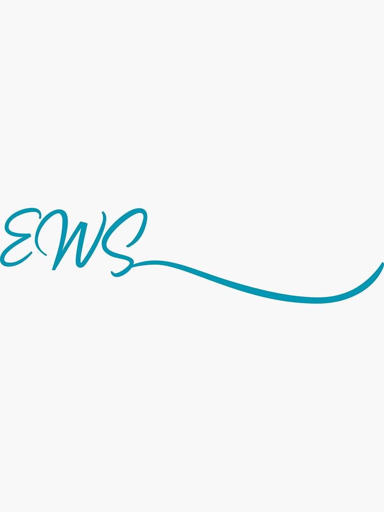 "Edgewater Singers Initials Logo - Cyan" Sticker for Sale by The ...