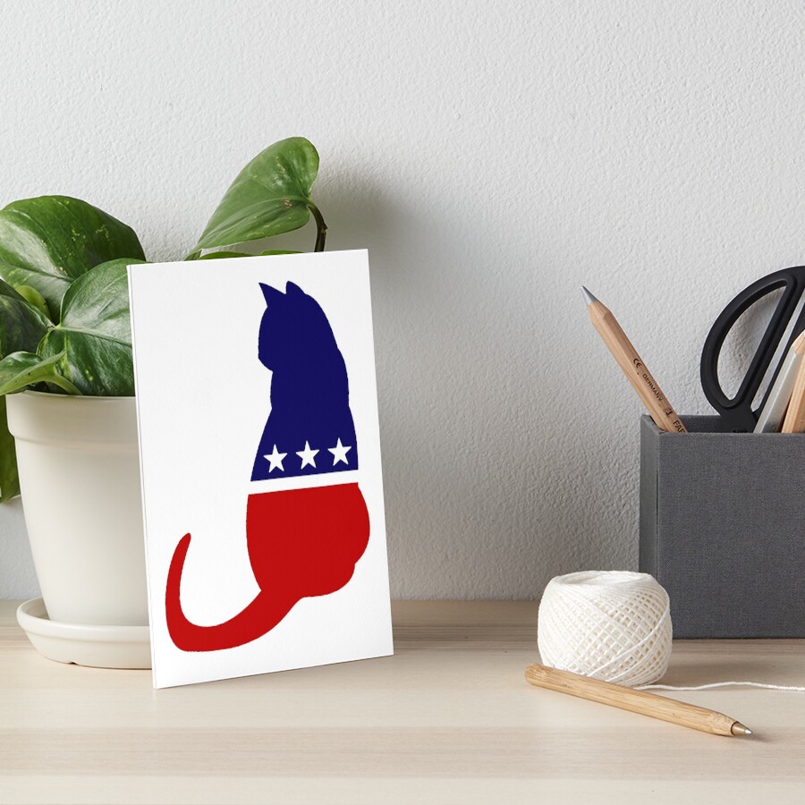 "Political Logo - Cat" Art Board Print by supershanimal | Redbubble