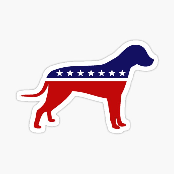 "Political Logo - Dog" Sticker for Sale by supershanimal | Redbubble